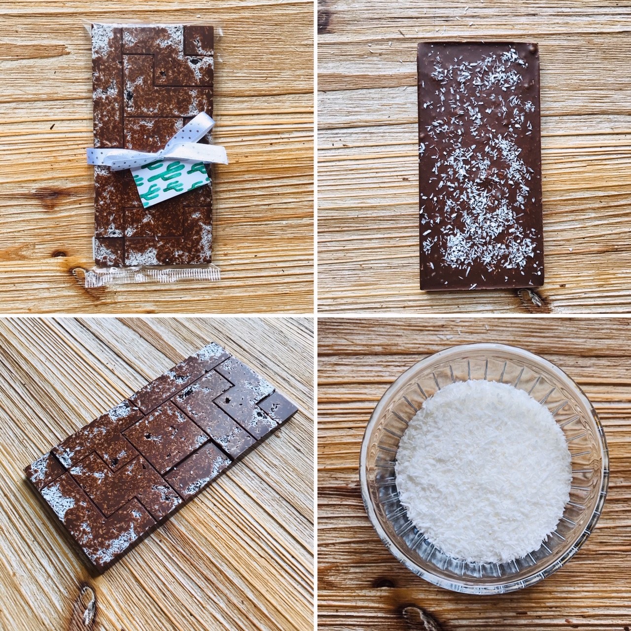 Tablette de chocolat au lait - noix de coco - Les Gourmandises de Julia
